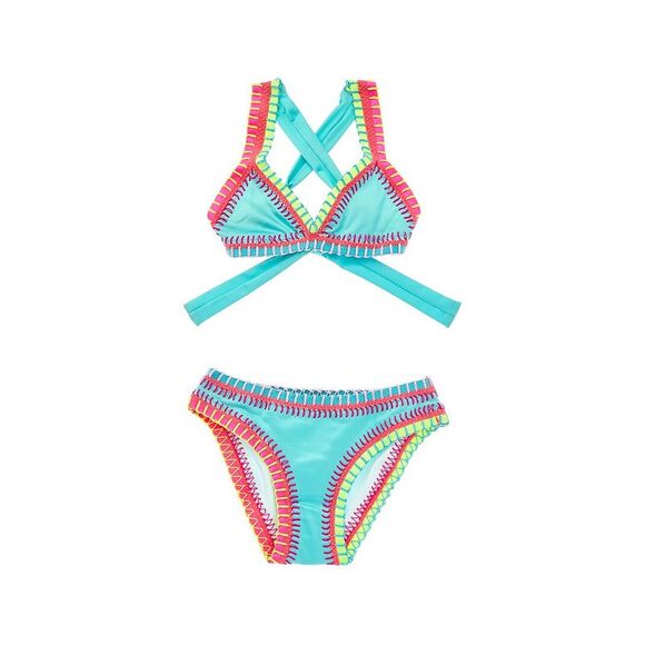 Pilyq | Swim | Pilyq 2pc Rainbow Embroidered Bikini Set | Poshmark